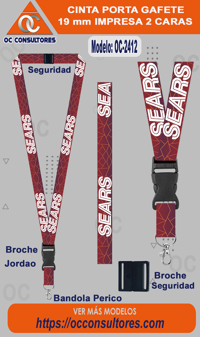 Portagafetes Personalizados Cordones para credenciales | Plástico Rígido